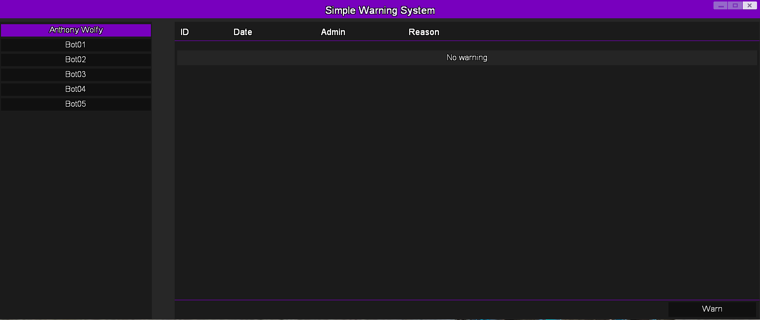 Simple Warning System