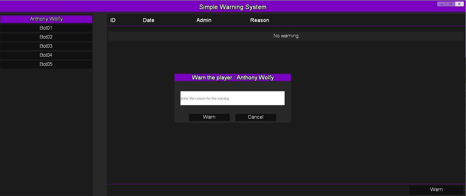 Simple Warning System